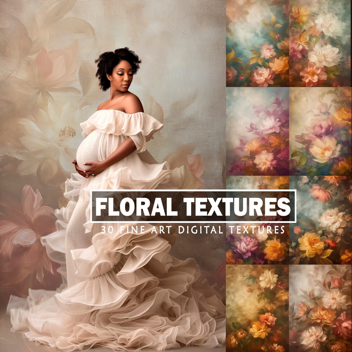 Floral Textures Maternity Overlays Floral Fine Art Portrait Textures ...
