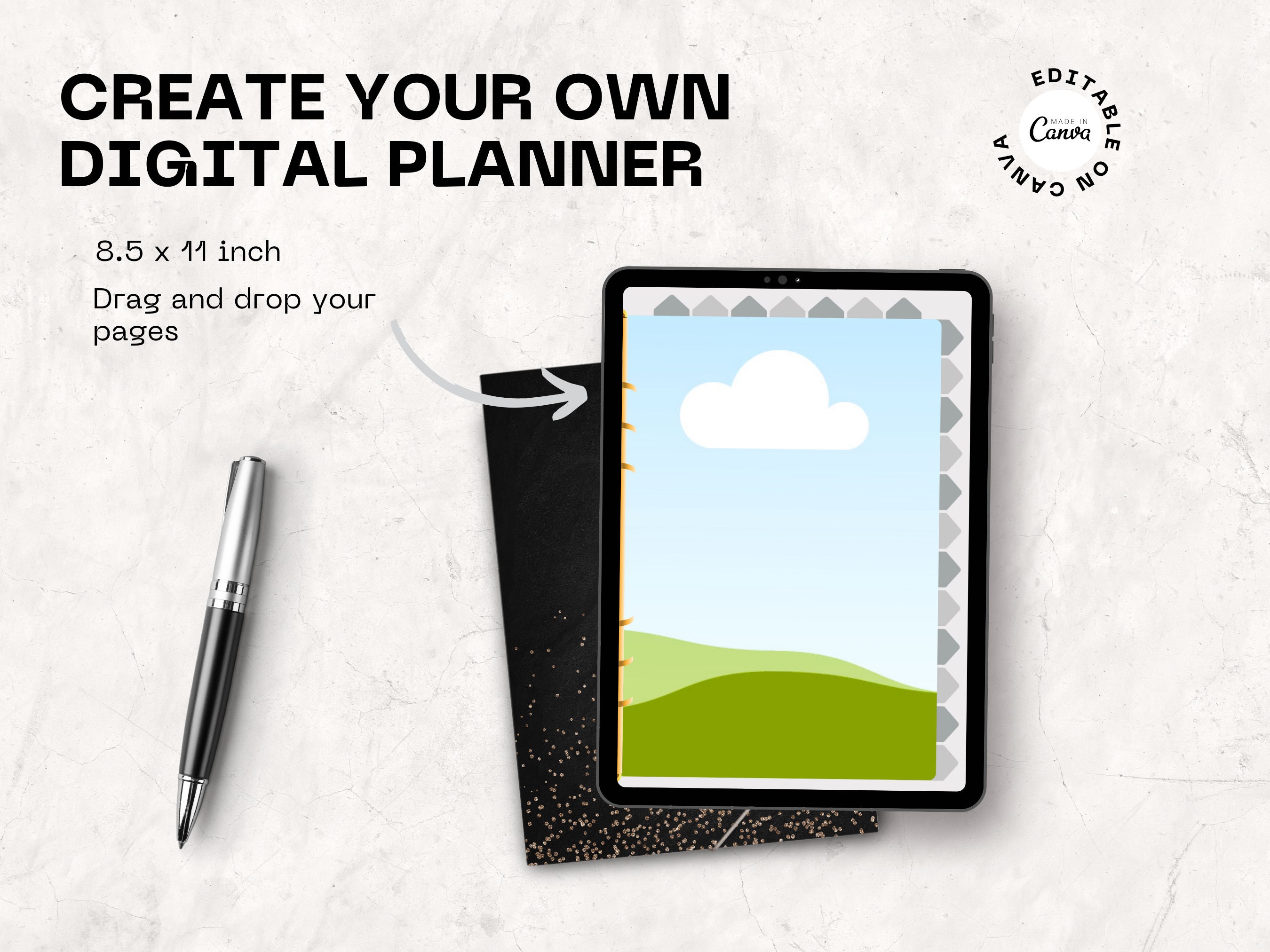 Digital Planner Mockup, Canva Mockup, Ebook Mockup, Canva Ebook Mockup ...