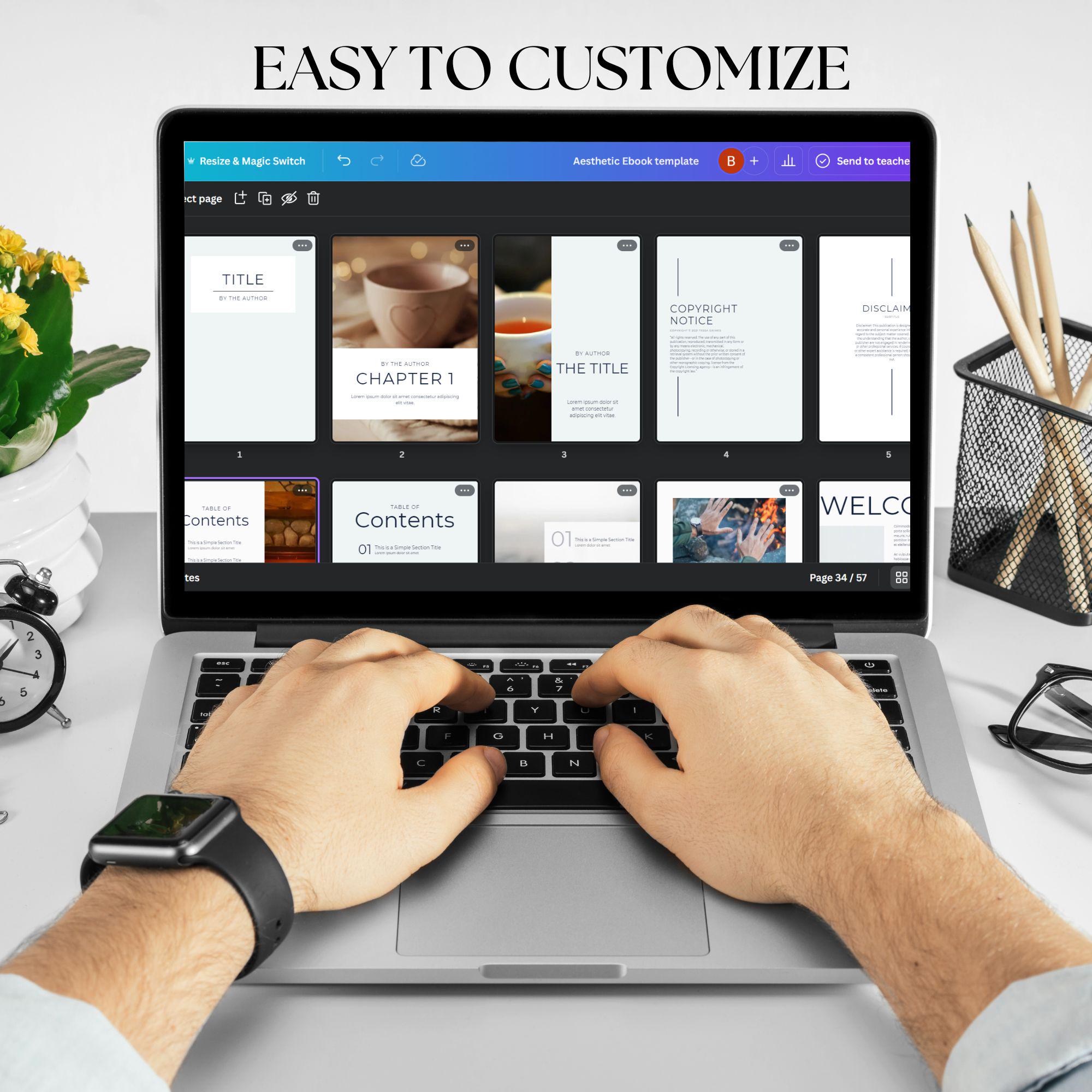 E-book Template - Educational Template, Printable E-book, Workbook ...