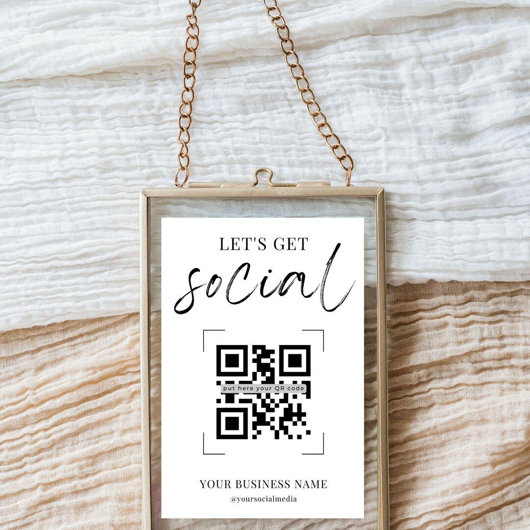 Social Media Sign, Social Media Sign Template, Follow Us on Social ...