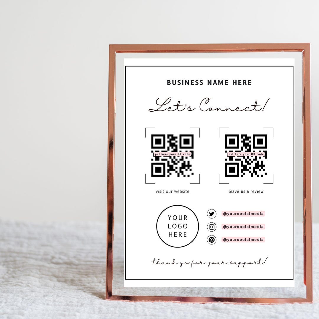 Social Media Business Sign - Eye-catching Sign, Small Business Sign ...