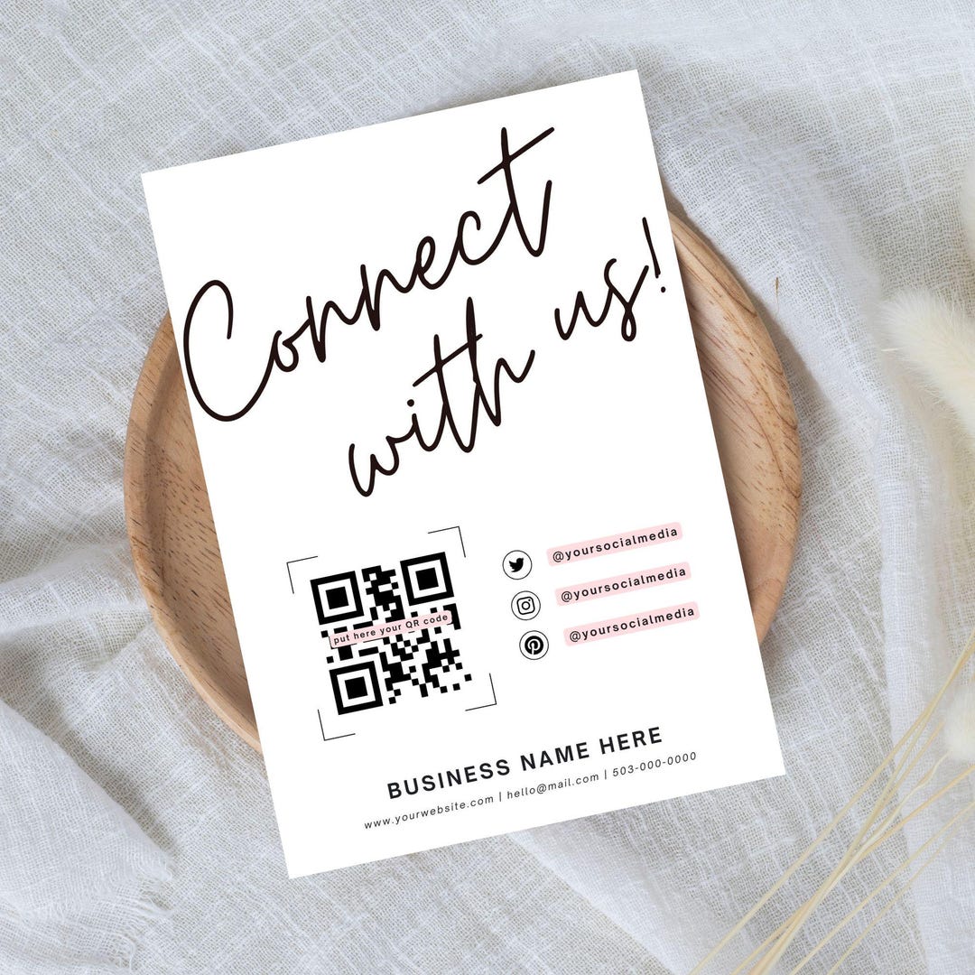 Social Media Sign, Social Media Sign Template, Follow Us on Social ...