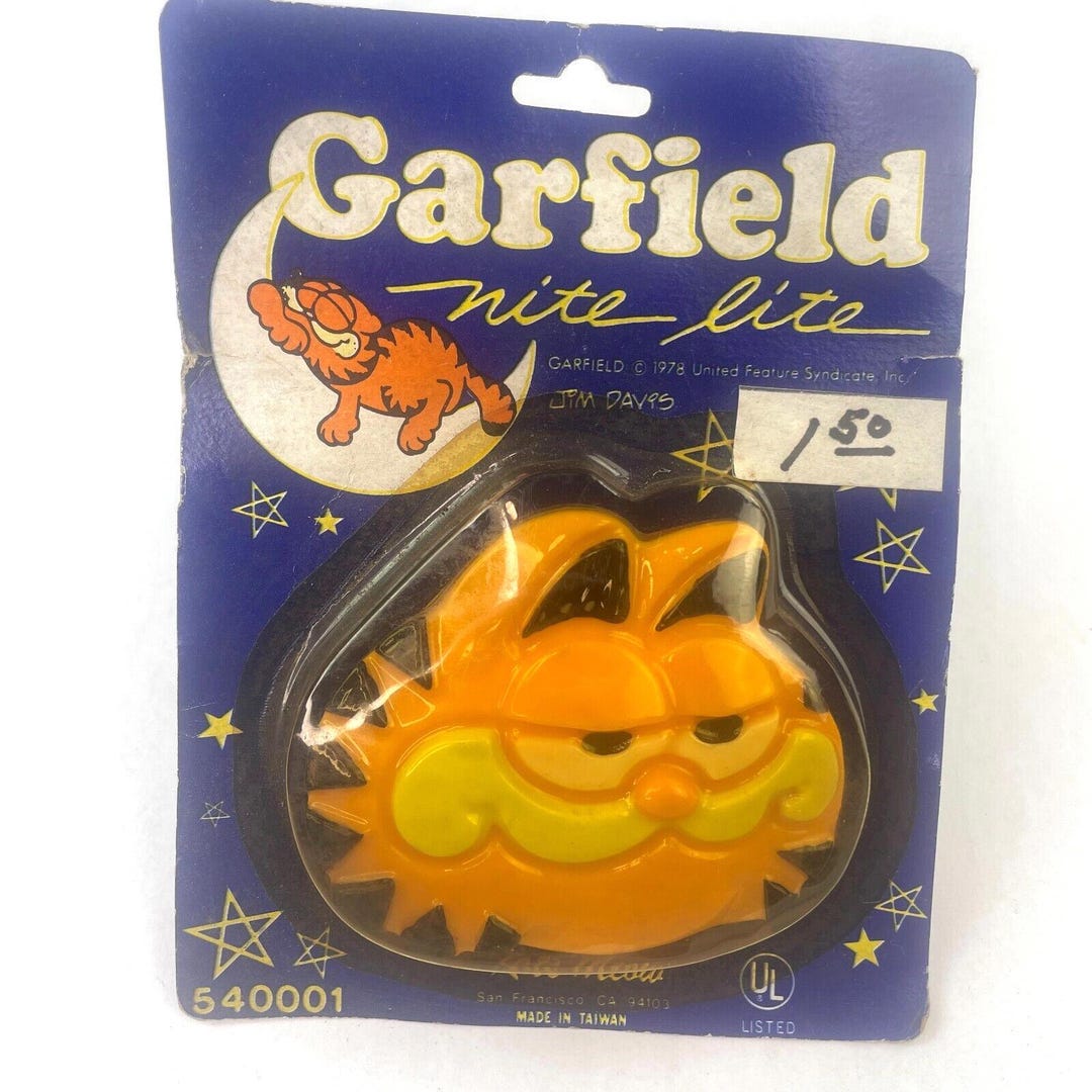 Vintage Garfield Nite Lite Kats Meow 70s Cartoon Night Light Working ...