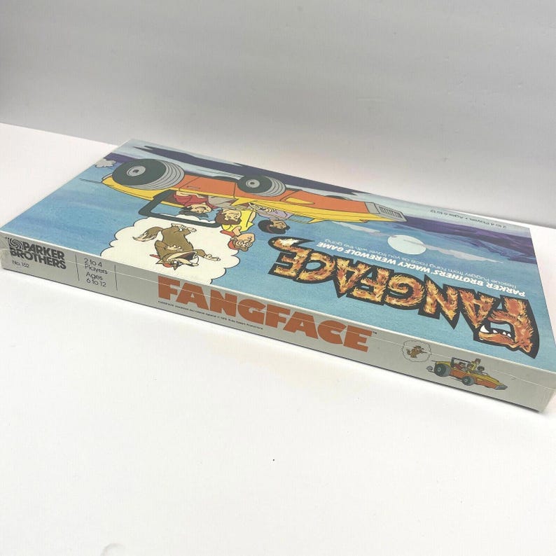 Vintage Fangface Board Game Parker Bros Wacky Warewolf 70s 1979 NOS ...