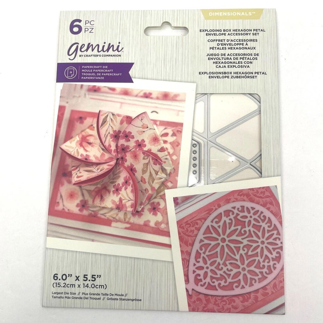 Gemini Papercraft Die Exploding Box Envelope Floral Kit Dimensionals ...