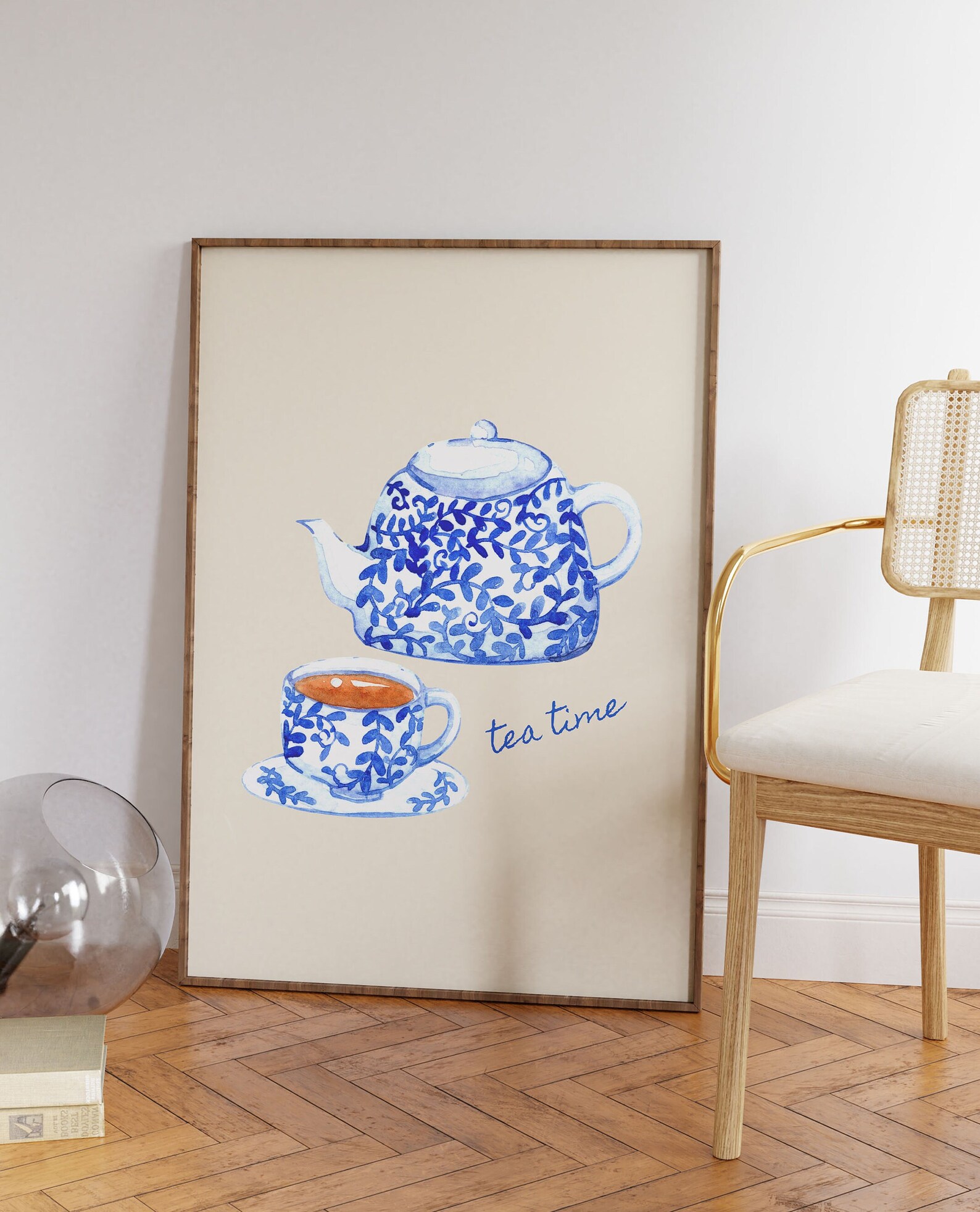 Vintage Tea Poster Trendy Kitchen Decor Teapot Print Retro Print ...