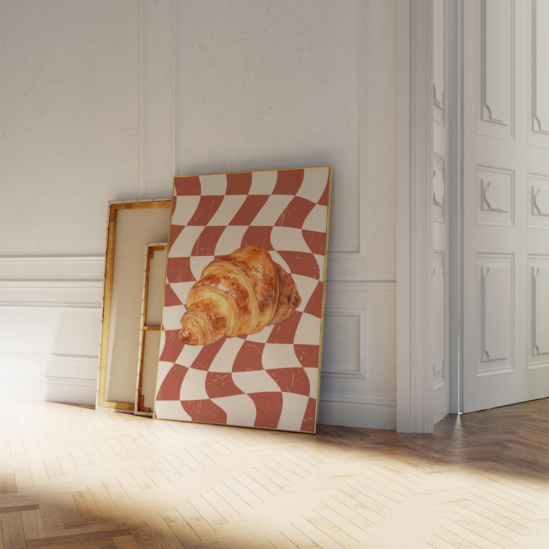 Croissant Wall Art Print Kitchen Wall Art Trendy Home Decor Food Print ...