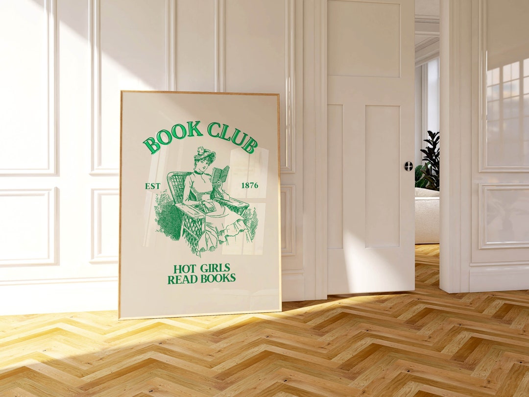 Vintage Book Club Print Funny Reading Print Vintage Decor Reading Quote ...