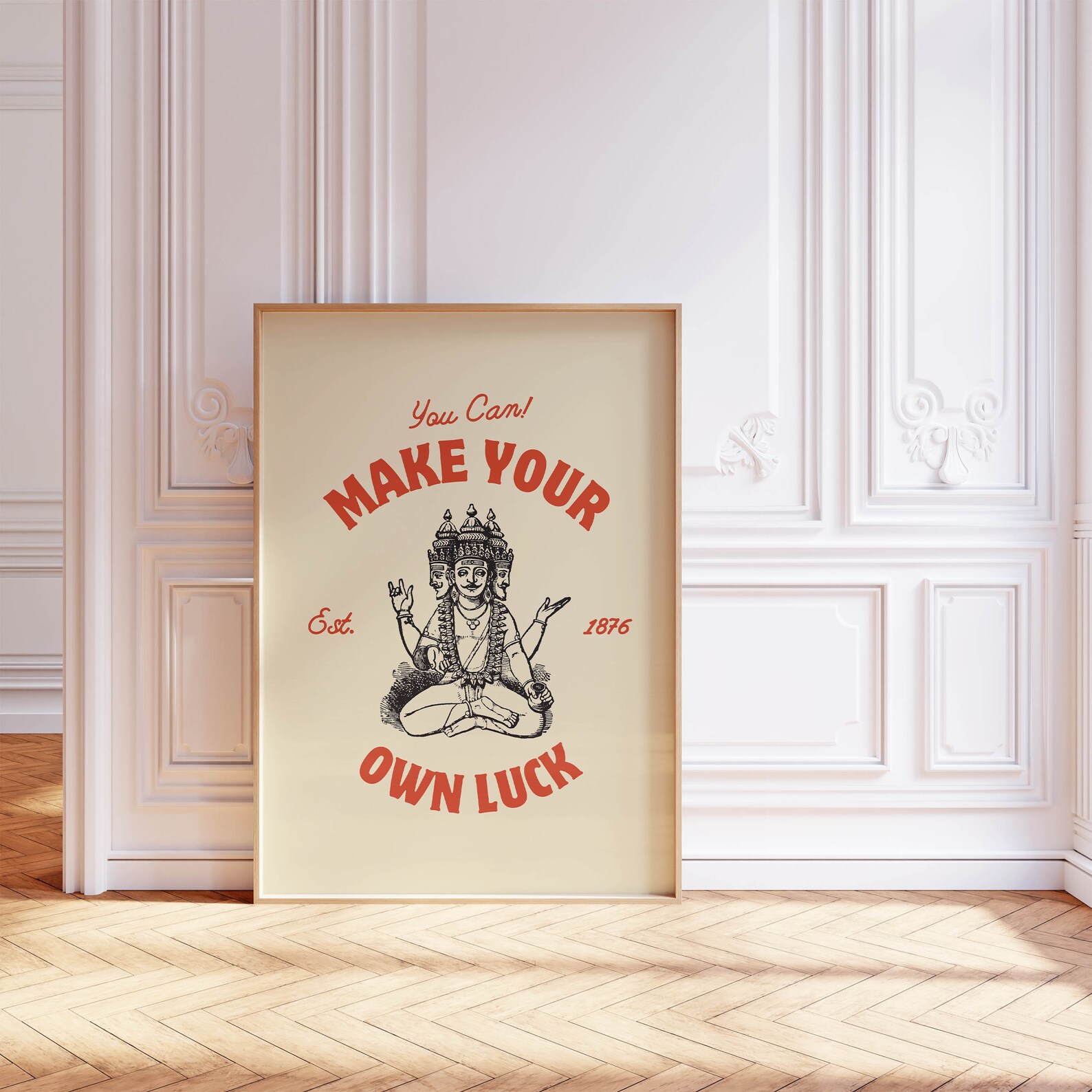 Make Your Own Luck Print Trendy Retro Wall Art Aesthetic Living Room ...
