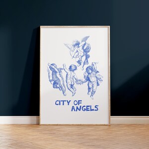 City of Angels Print Los Angeles Poster California Art Los Angeles Wall ...