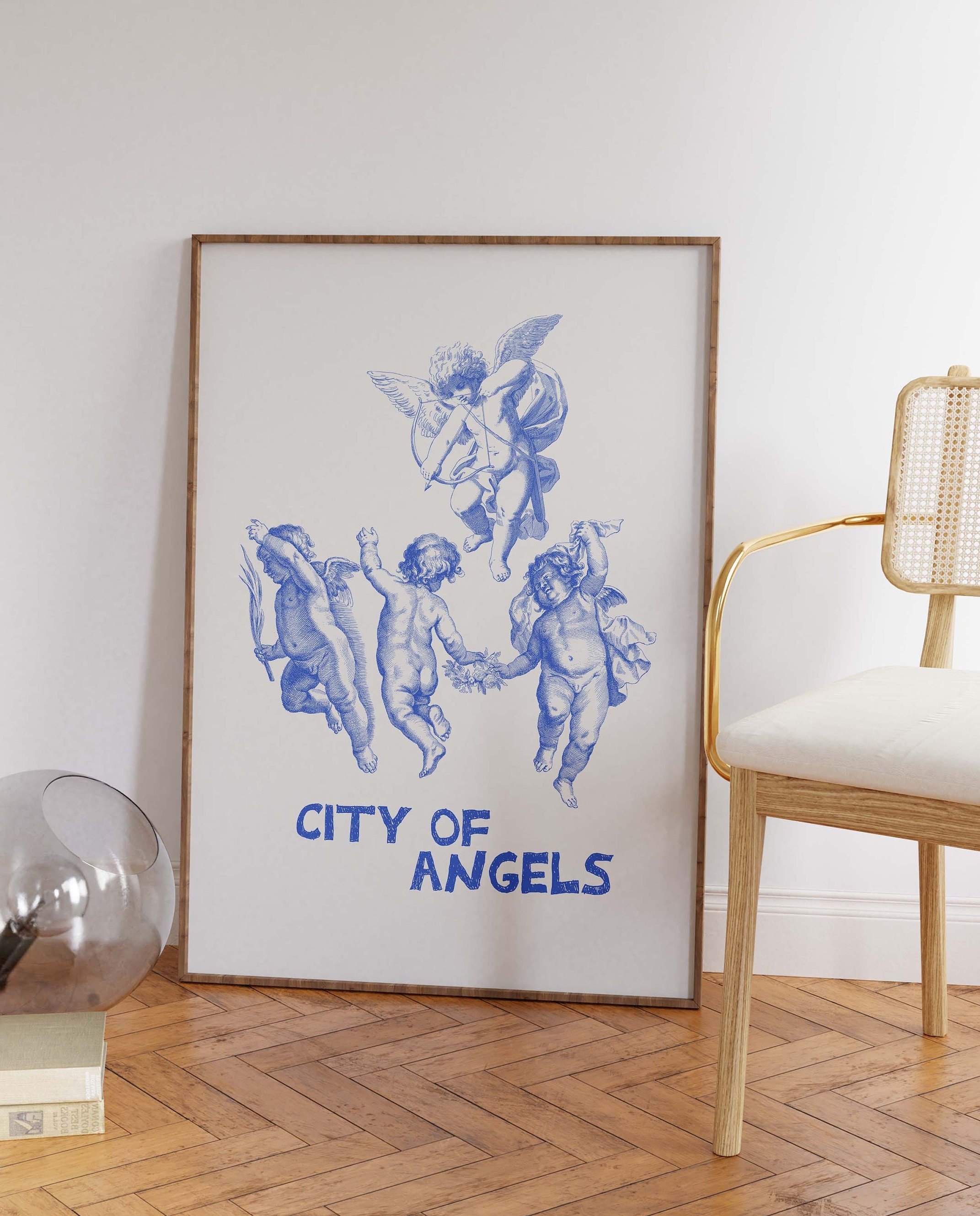City of Angels Print Los Angeles Poster California Art Los Angeles Wall ...