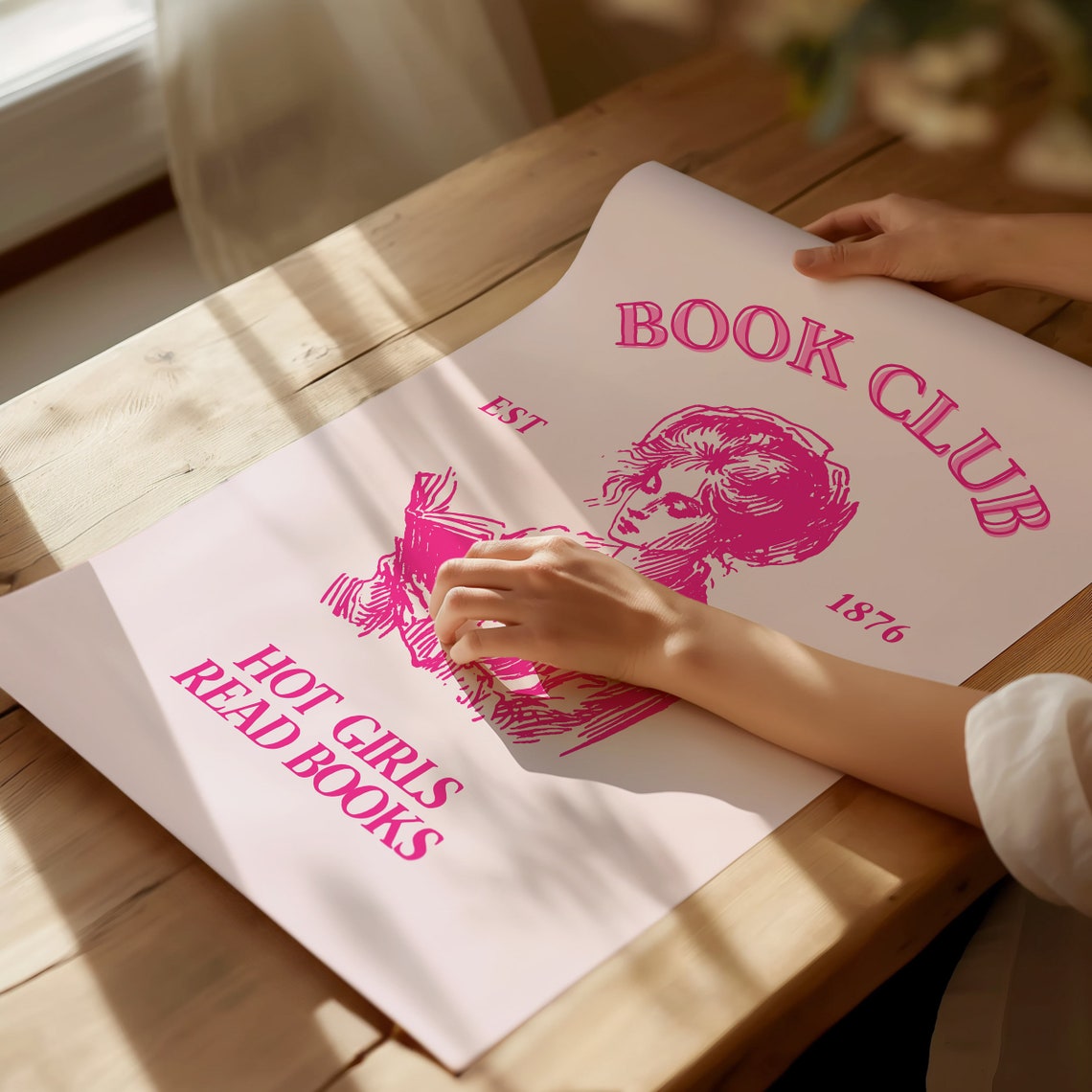 Vintage Book Club Print Funny Reading Print Vintage Decor Reading Quote ...