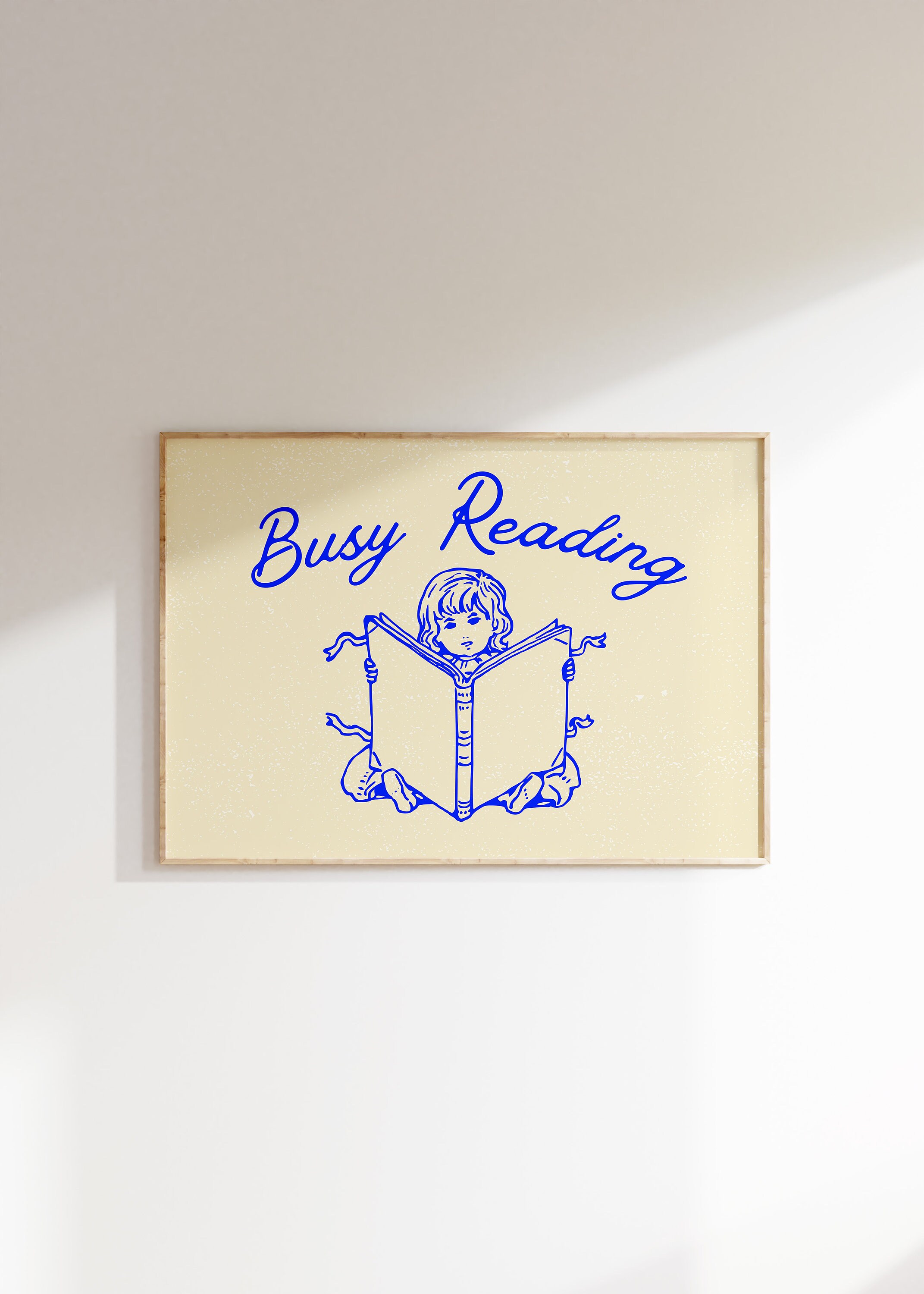 Busy Reading Print Vintage Book Poster Funny Reading Print Reading ...