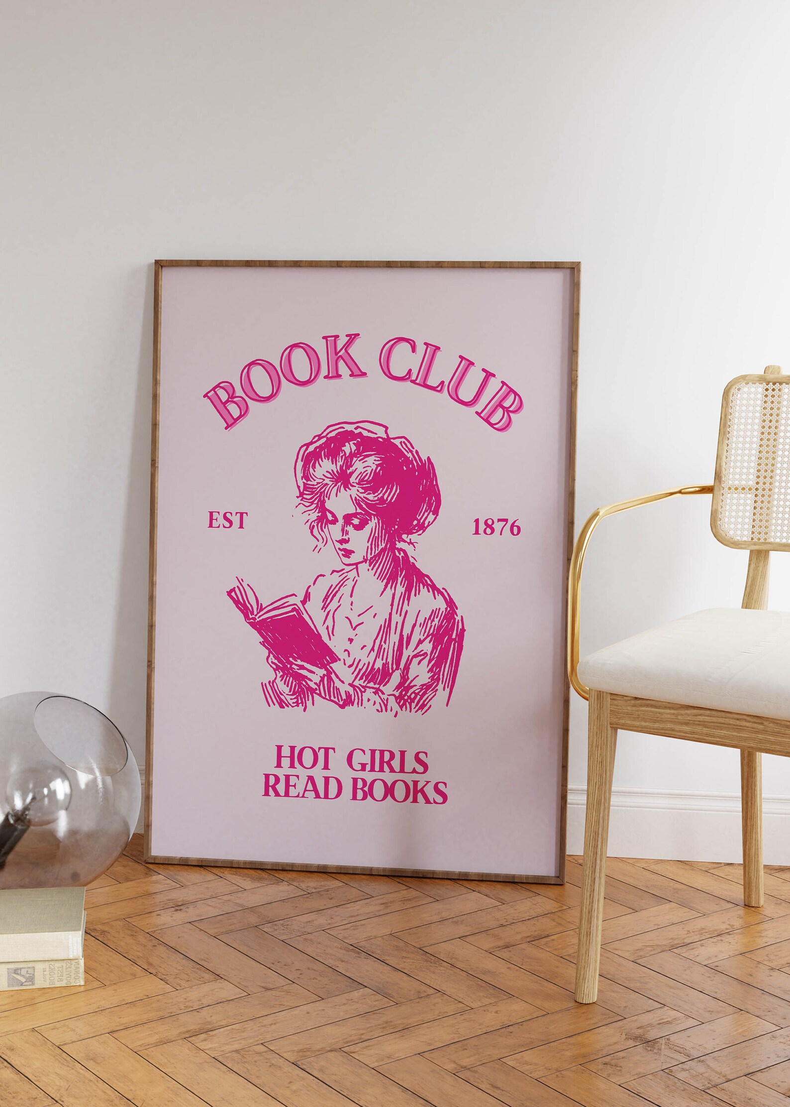 Vintage Book Club Print Funny Reading Print Vintage Decor Reading Quote ...