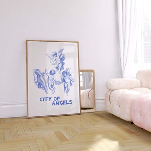 City of Angels Print Los Angeles Poster California Art Los Angeles Wall ...