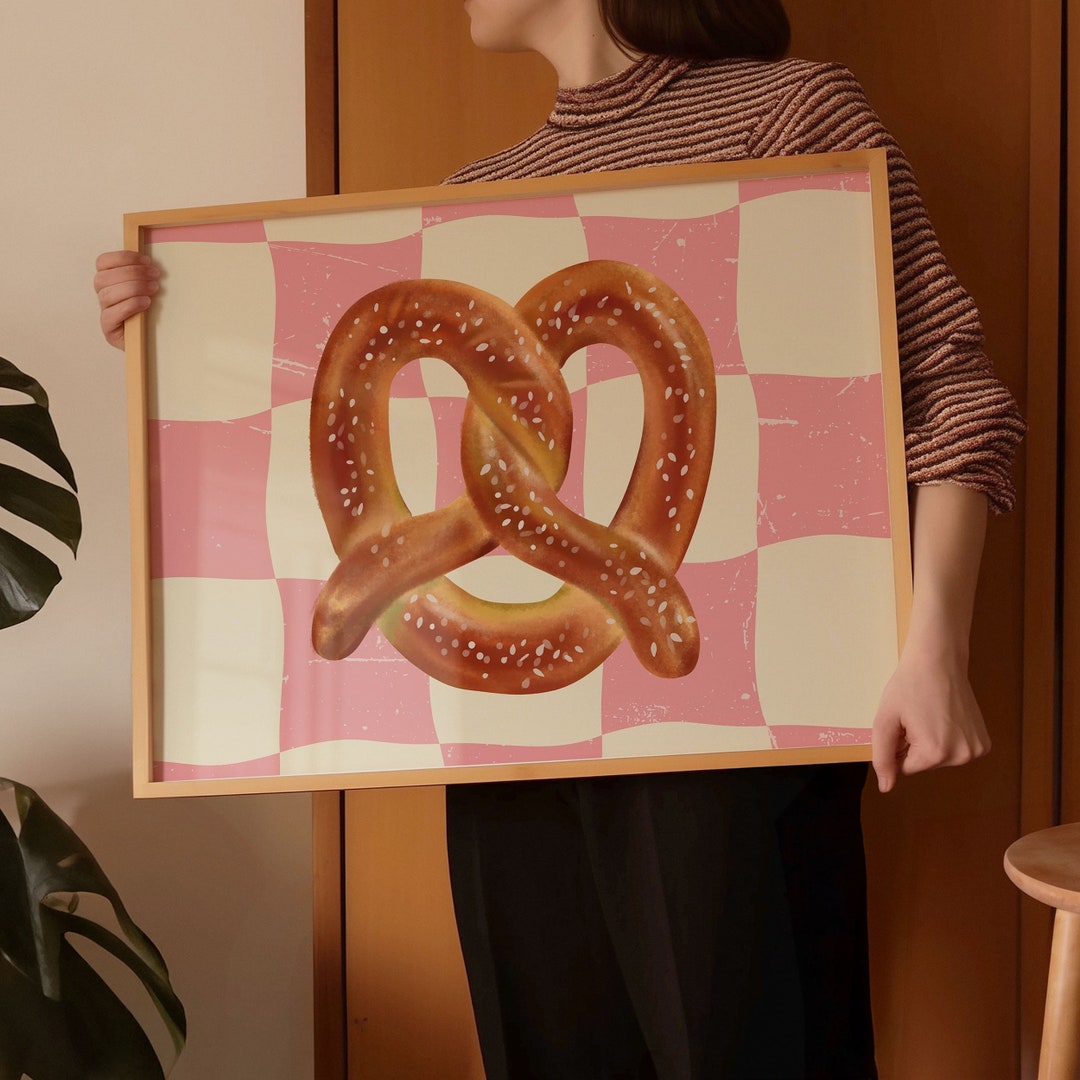 Pretzel Wall Art Print Trendy Horizontal Print Pretzel Poster Trendy ...