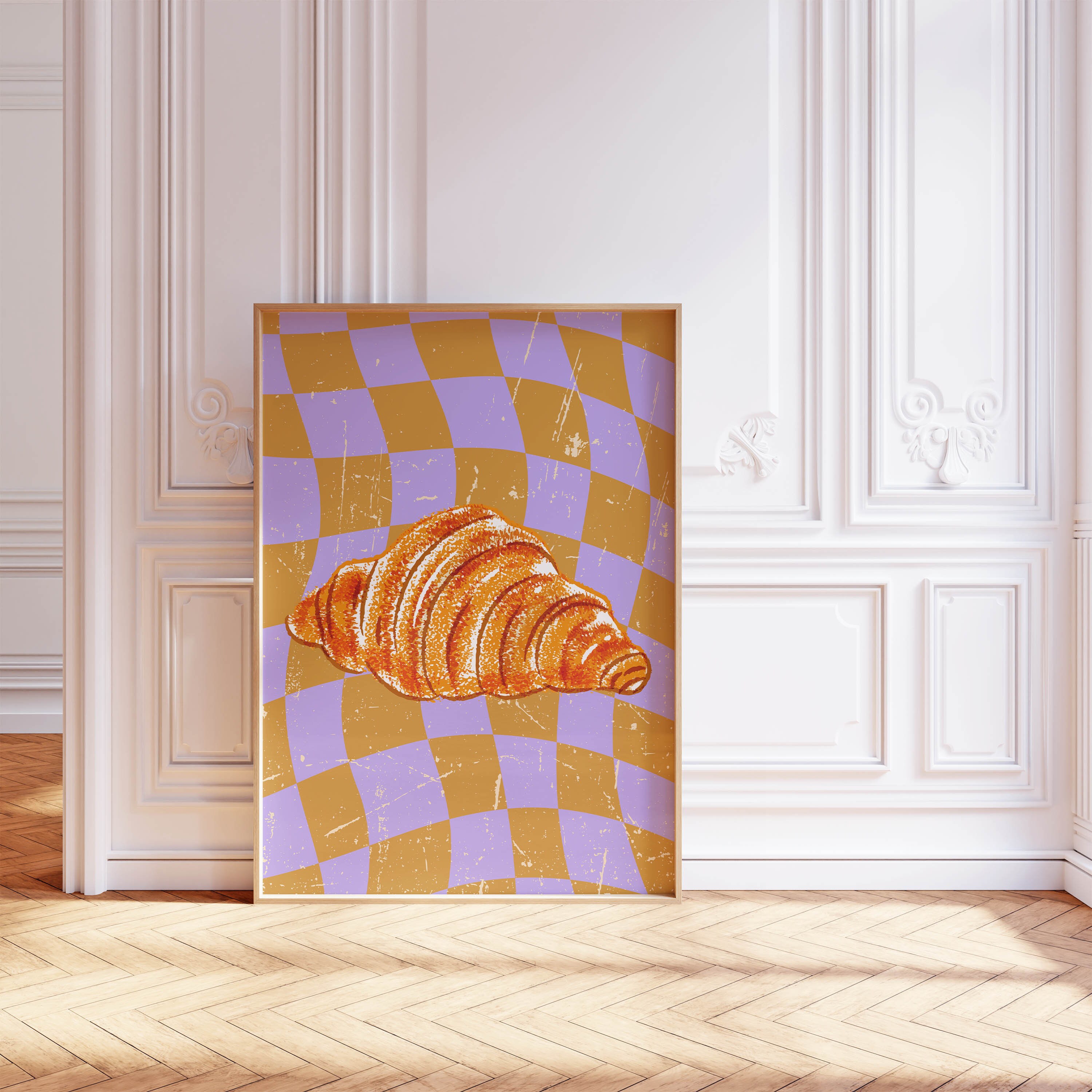 Croissant Wall Art Kitchen Wall Art Trendy Home Decor Food Print ...