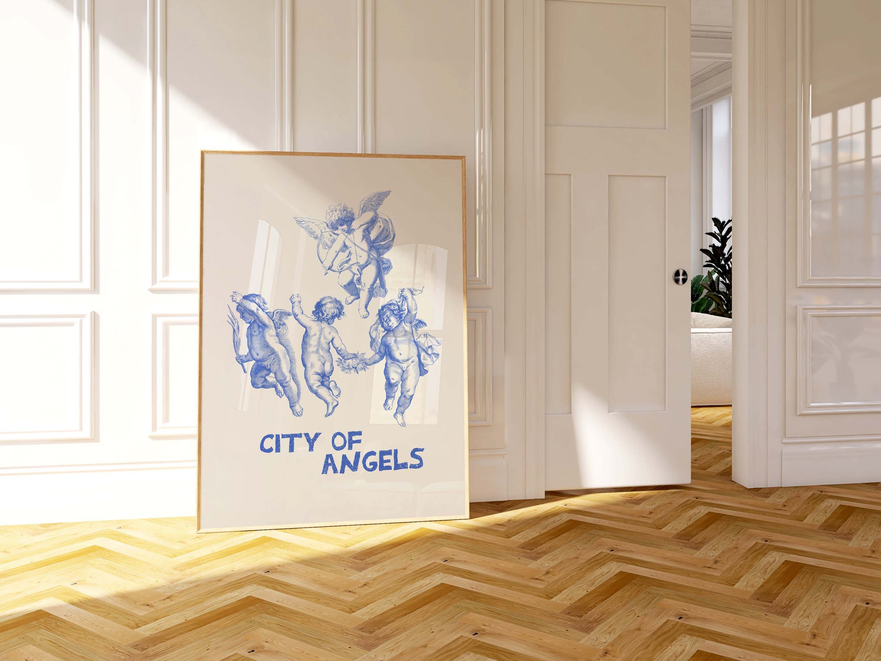 City of Angels Print Los Angeles Poster California Art Los Angeles Wall ...