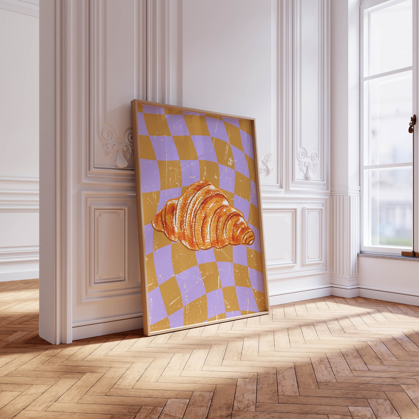 Croissant Wall Art Kitchen Wall Art Trendy Home Decor Food Print ...
