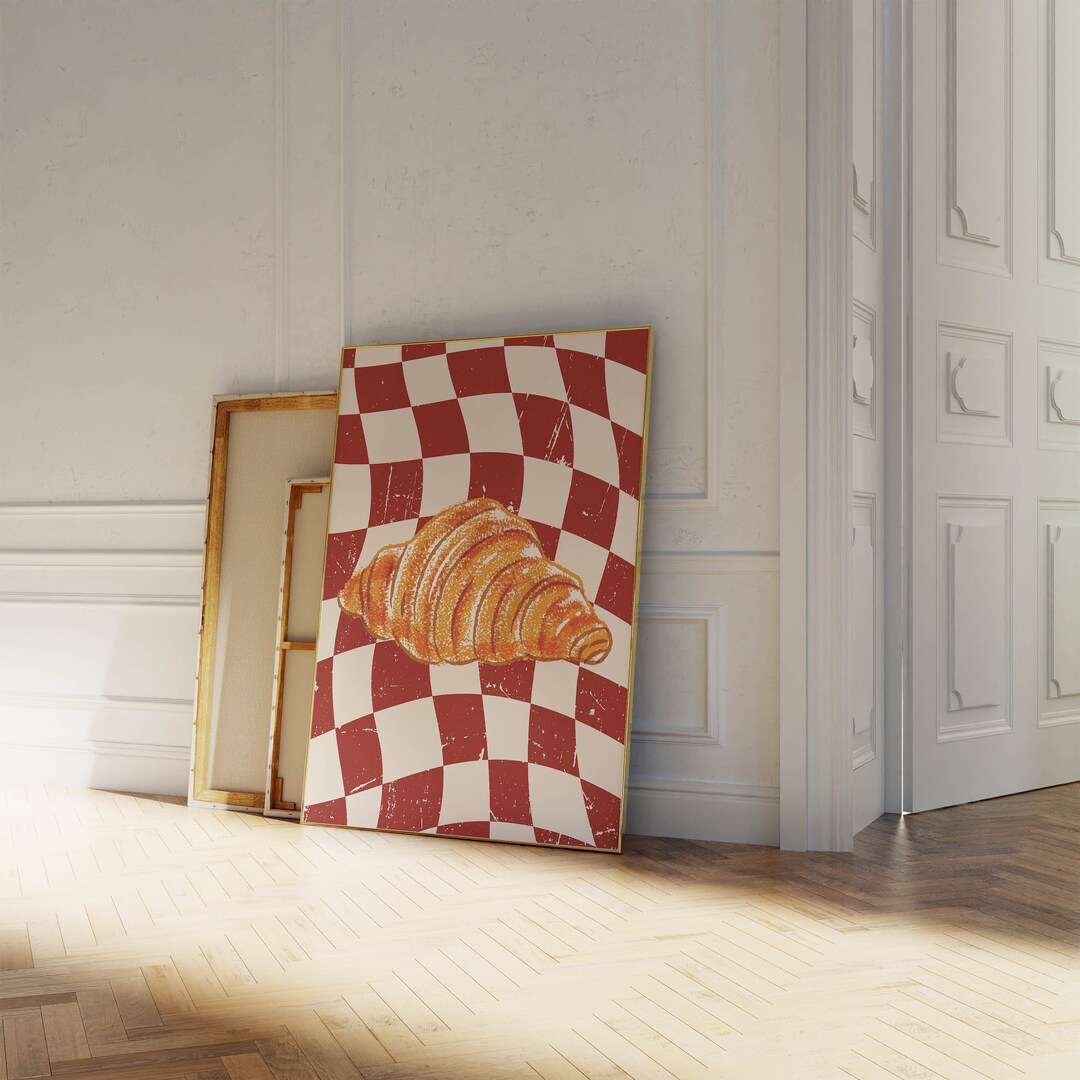 Croissant Wall Art Print Kitchen Wall Art Trendy Home Decor Food Print ...