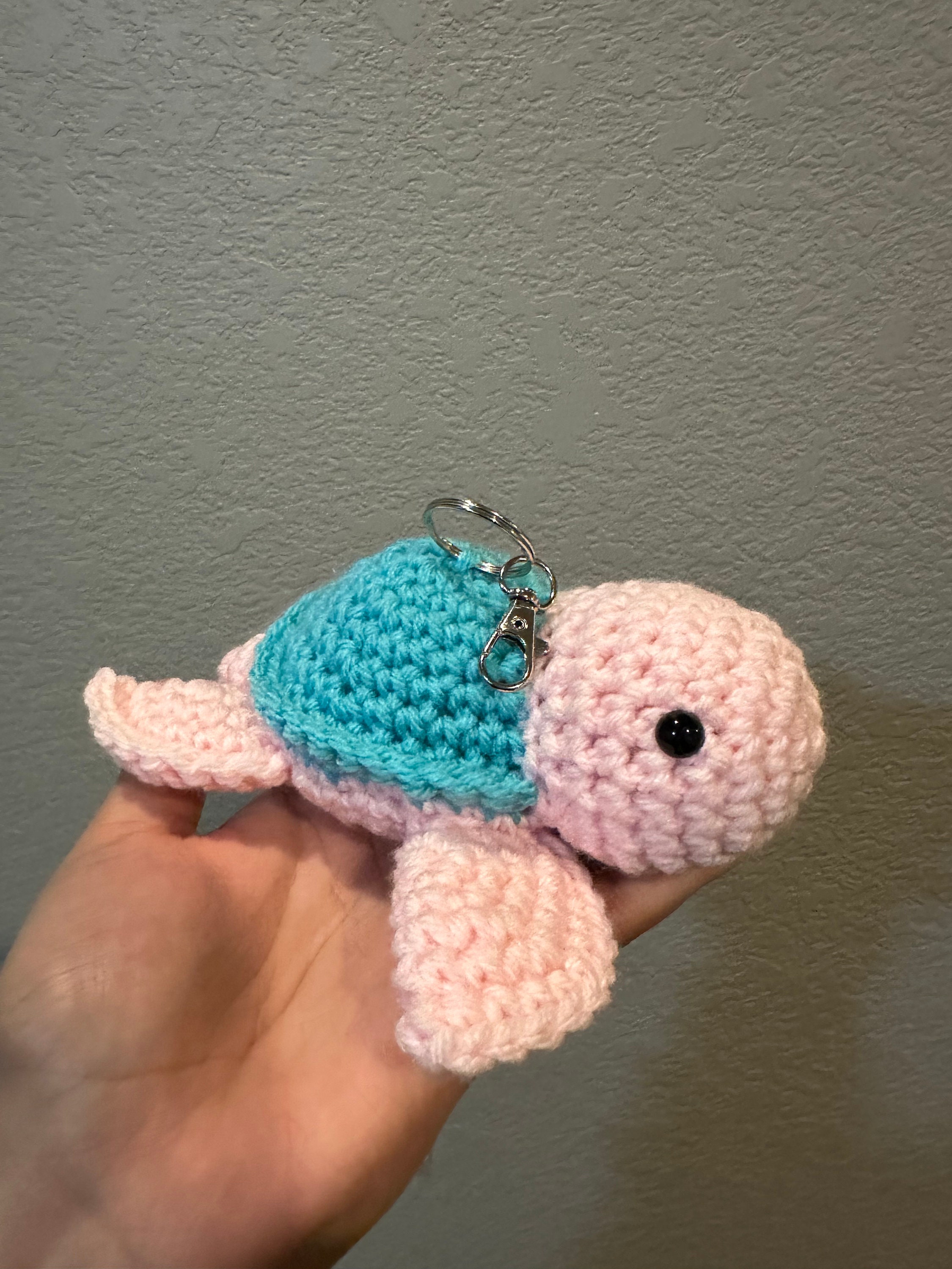 Crochet Mini Sea Turtle Keychains Cute Amigurumi Keychain - Etsy