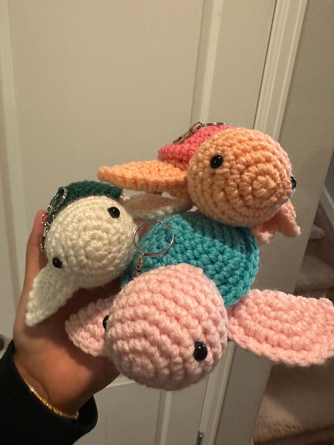 Crochet Mini Sea Turtle Keychains Cute Amigurumi Keychain - Etsy