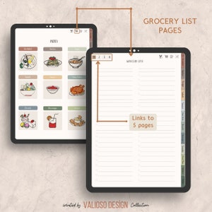 Digital Recipe Book for Goodnotes, Notability | Hyperlinked iPad ...