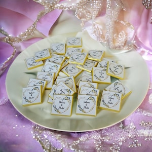 50 Custom Logo Chocolate, Personalized Your Own Logo or Photo, Gold or ...