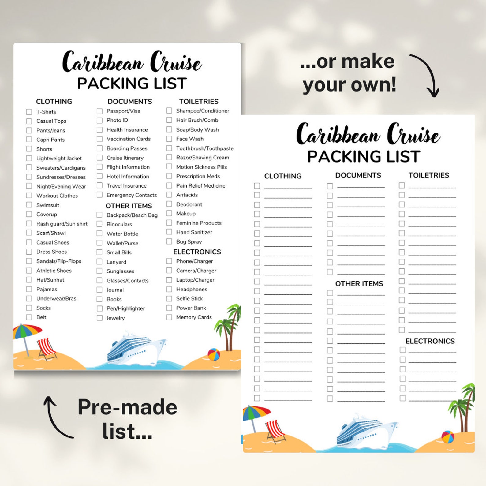 Caribbean Cruise Packing List for 2026 – Printable Travel Organizer ...
