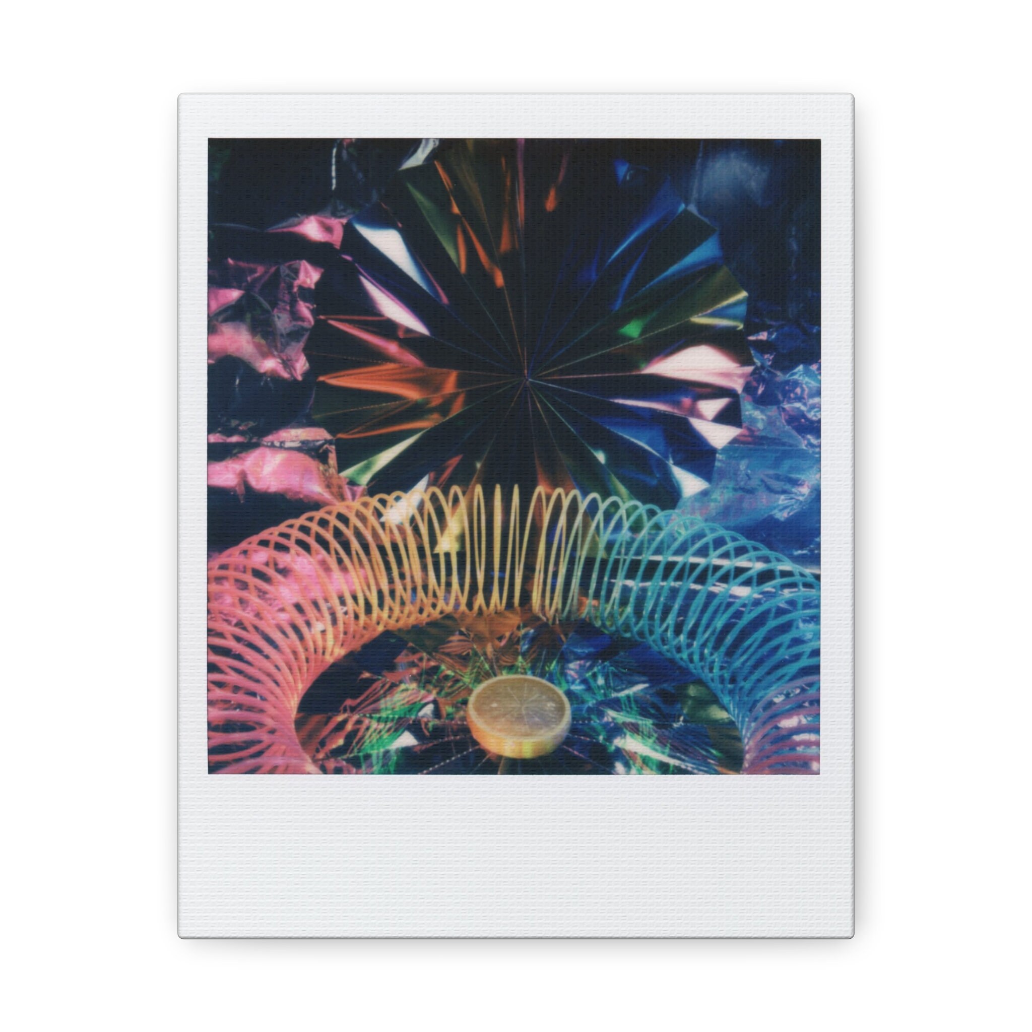 Triple Rainbow Ruckus Colorful Instant Photo on Canvas Gallery Wraps by ...
