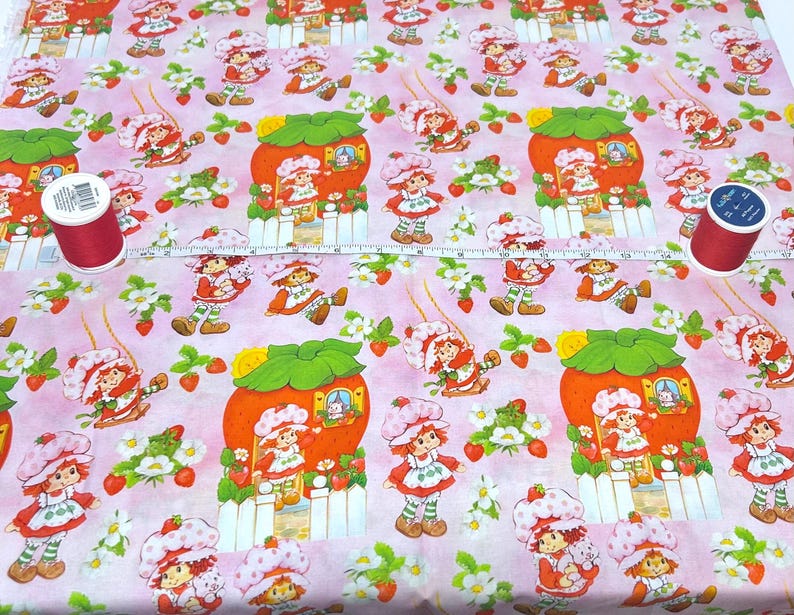 New Cotton Strawberry Shortcake Fabric Fat Quarter 18”x22” - Etsy
