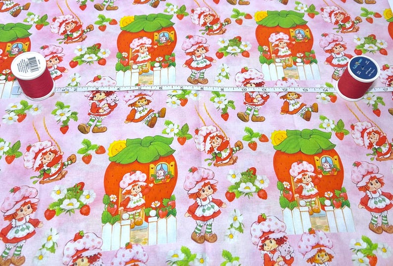 New Cotton Strawberry Shortcake Fabric Fat Quarter 18”x22” - Etsy