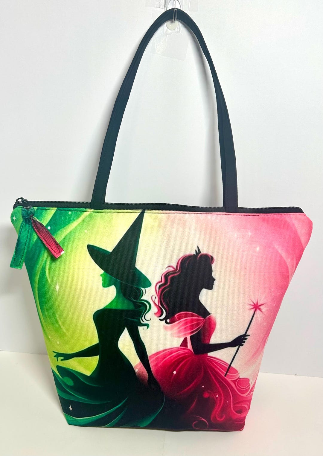 New Handmade Wicked for Good Elphaba & Glinda 13x15 ”quilted Purse Zip ...