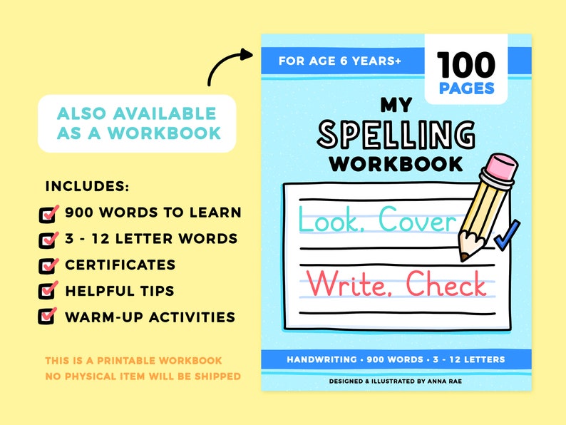 Printable Spelling Worksheets for Kids | 3 Letter Words: 10 Look Cover ...