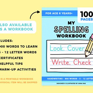 Printable Spelling Worksheets for Kids | 6 Letter Words: 10 Look Cover ...