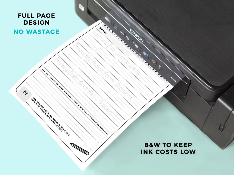 Printable Alphabet Worksheets for Kids | Sentence Tracing: 26 Sheets of ...