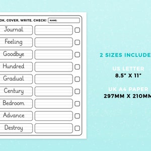 Printable Spelling Worksheets for Kids | 7 Letter Words: 10 Look Cover ...