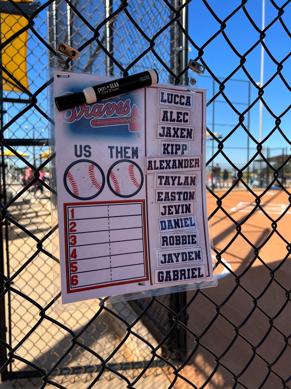 Dugout Batting Order, Batting Lineup Hack, Perfect for Baseball and ...