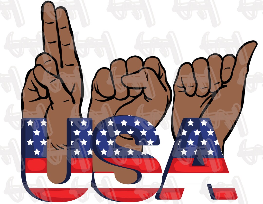 USA Png, 4th of July Png, Usa Asl, Sign Language Png, Kids Shirt ...
