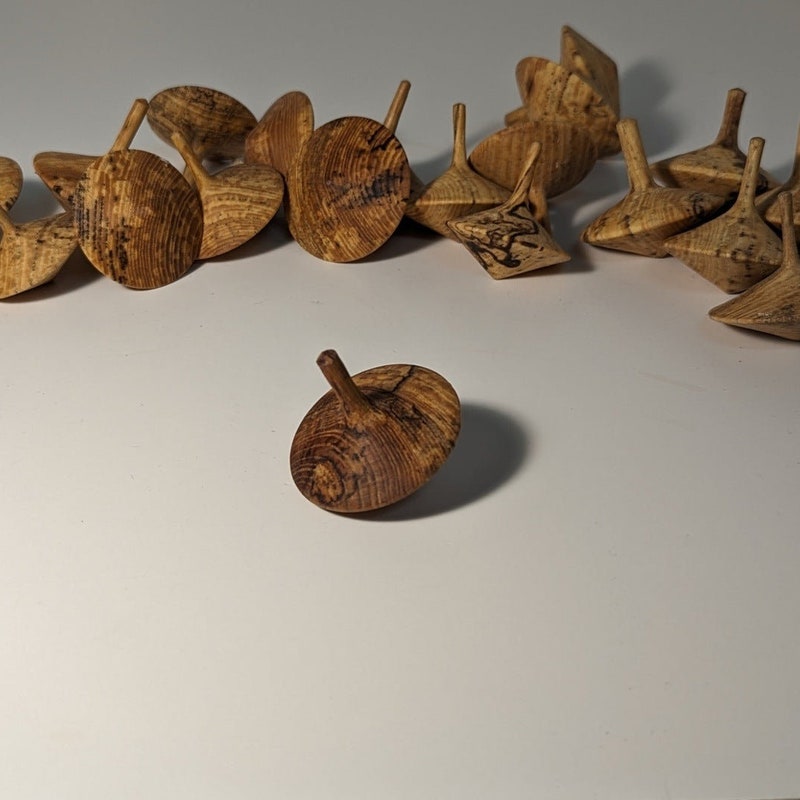 Wooden Spinning Tops - Etsy