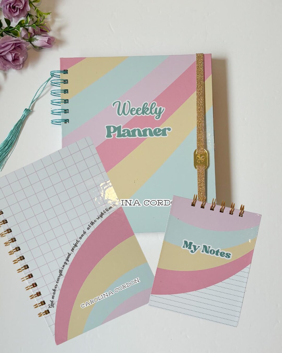 Custom Weekly Planner Set, 2025-2026 Custom Planner, Gift Set for Her ...