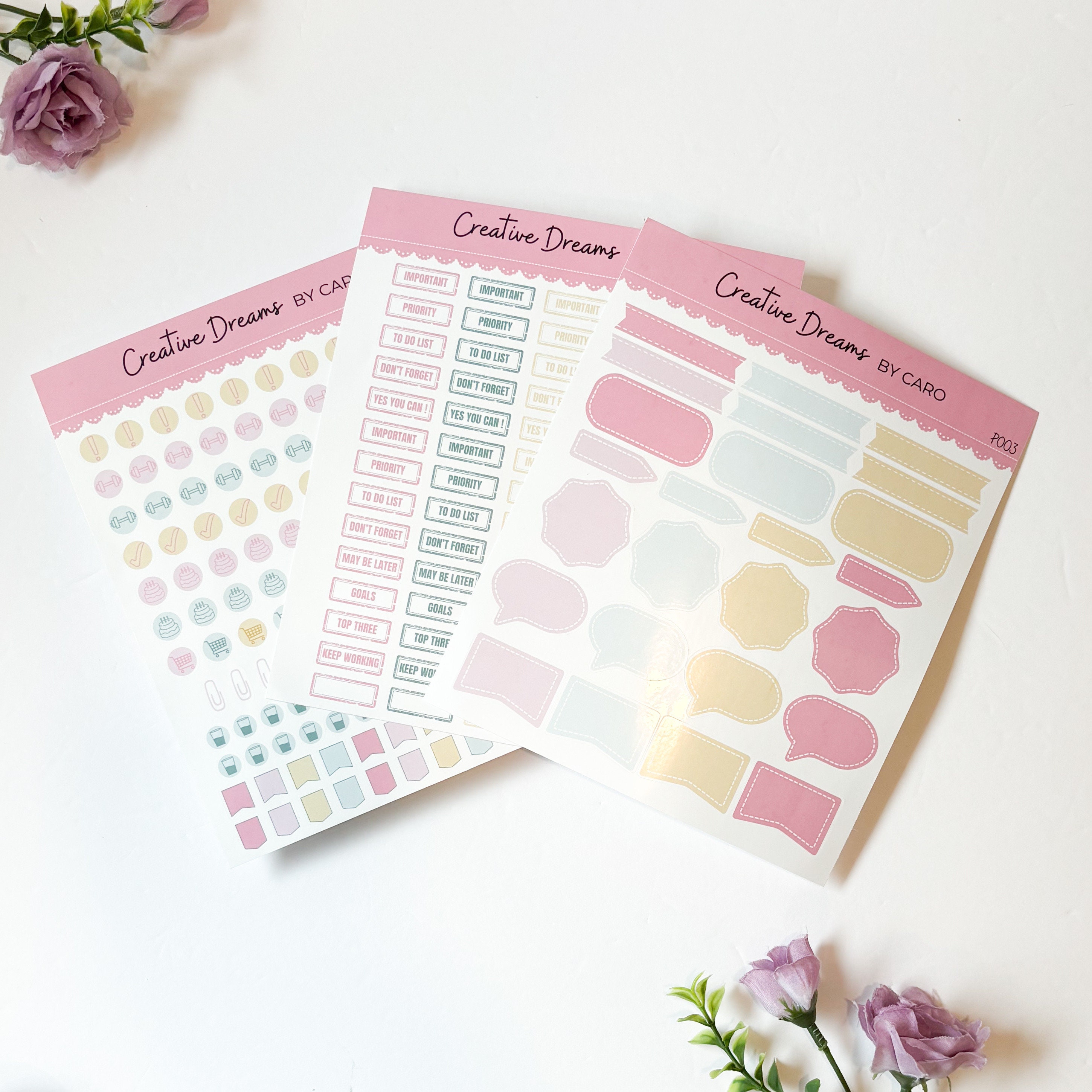 Planner Stickers Set, 2025 Planner Accesories, Sticker Sheet for ...