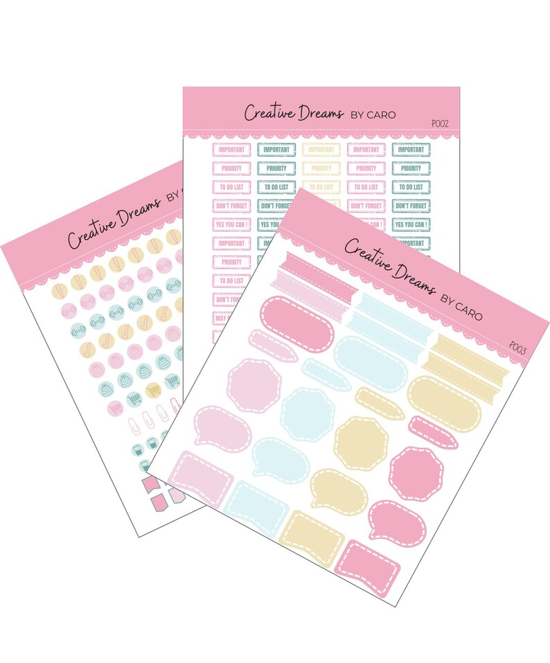 Planner Stickers Set, 2025 Planner Accesories, Sticker Sheet for ...
