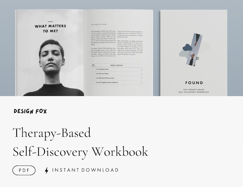 Printable Therapy-based Self-discovery Workbook, Personal Growth ...