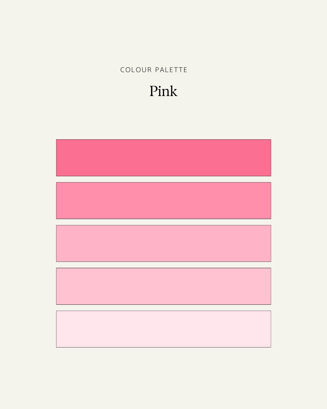 Pink Colour Palette - Etsy