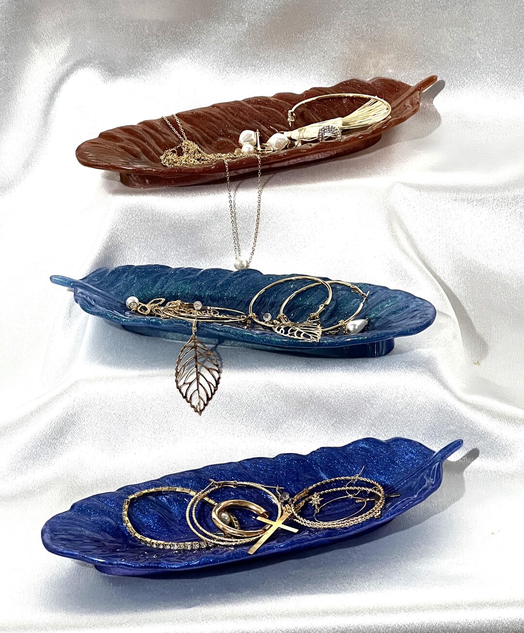 Feather Tray | Trinkets Tray | Jewelry Tray | Handmade | Resin Art ...