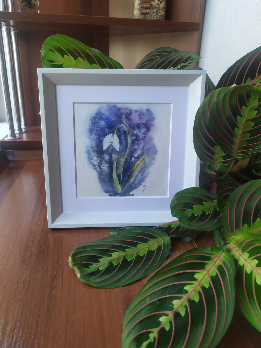 Snowdrop Art, Watercolor Painting, Handmade Artwork, Spring Flowers ...