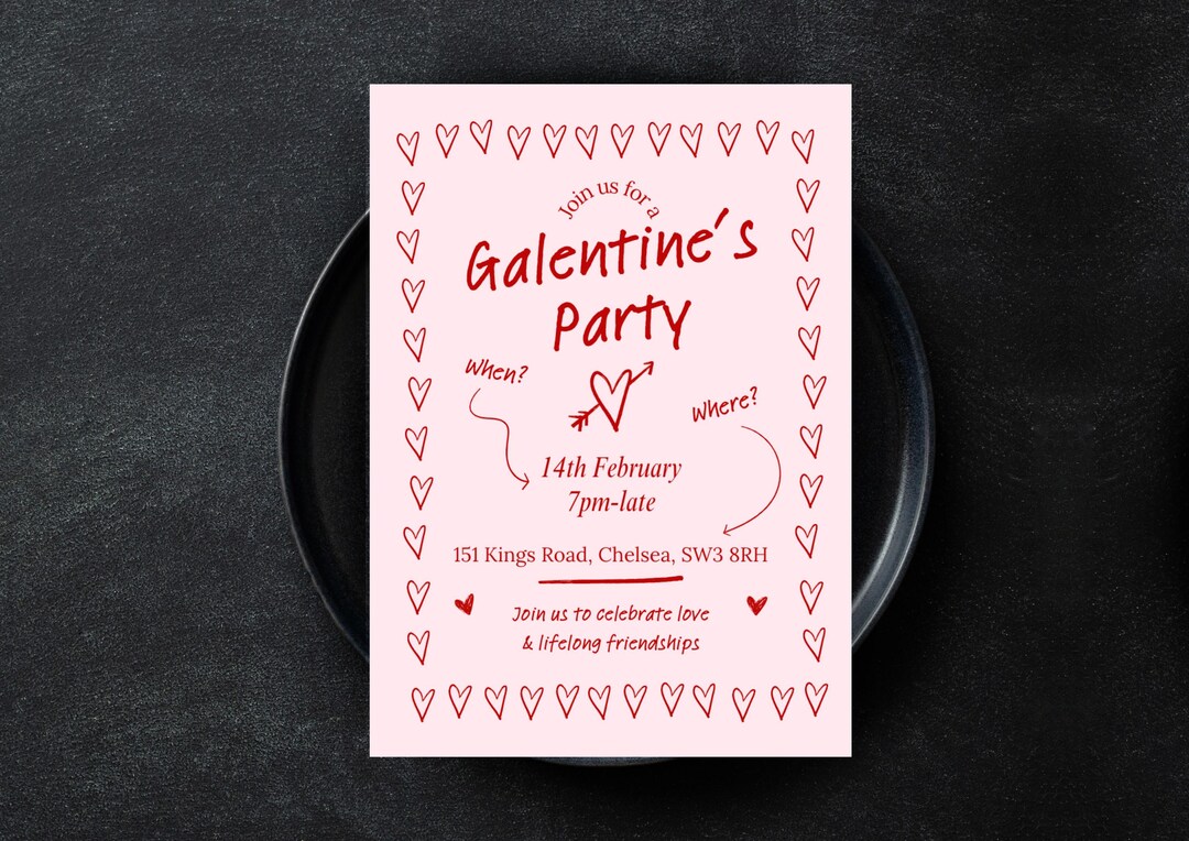 Sip and Paint Galentine's Day Invitation | Girls Night Invitation ...