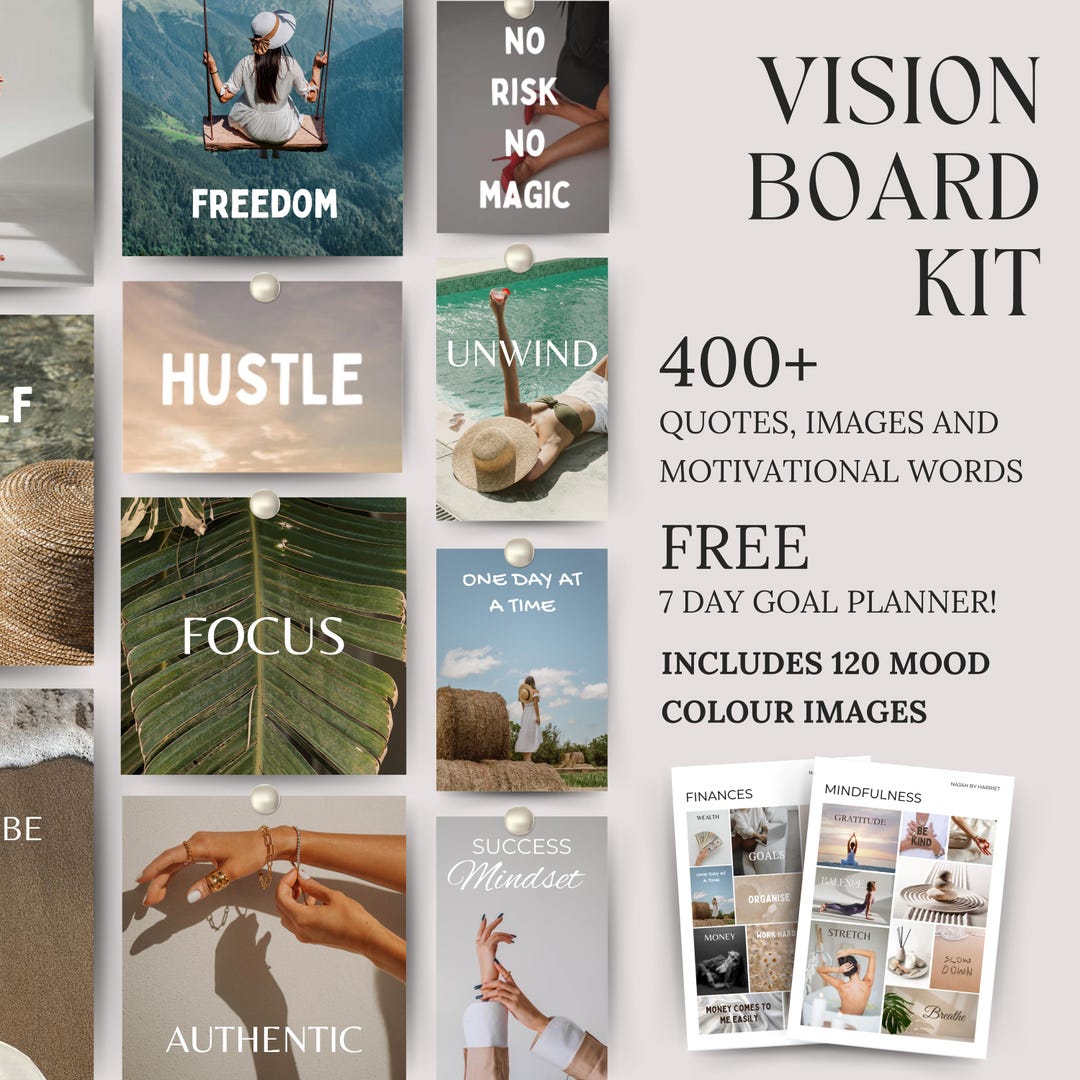 Vision Board Images | Dream Board Kit | Positive Mindset | Manifesting ...