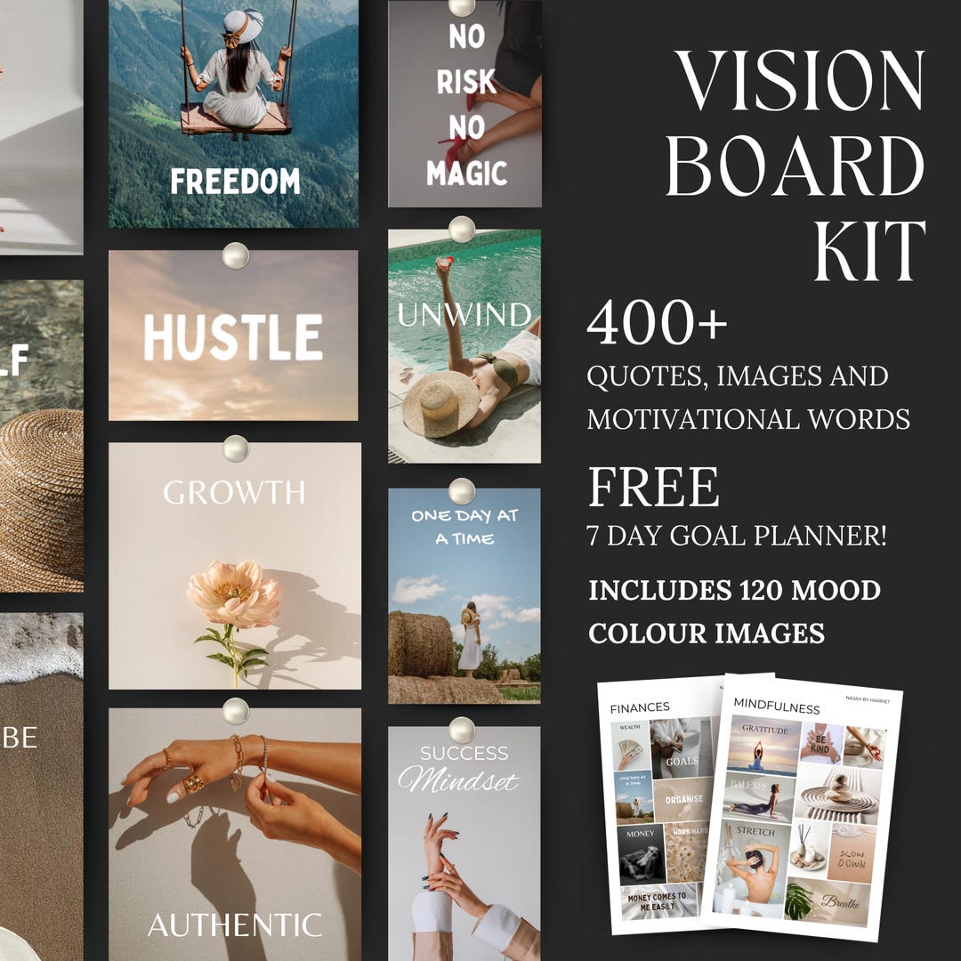 Vision Board Images | Dream Board Kit | Positive Mindset | Mood Board ...